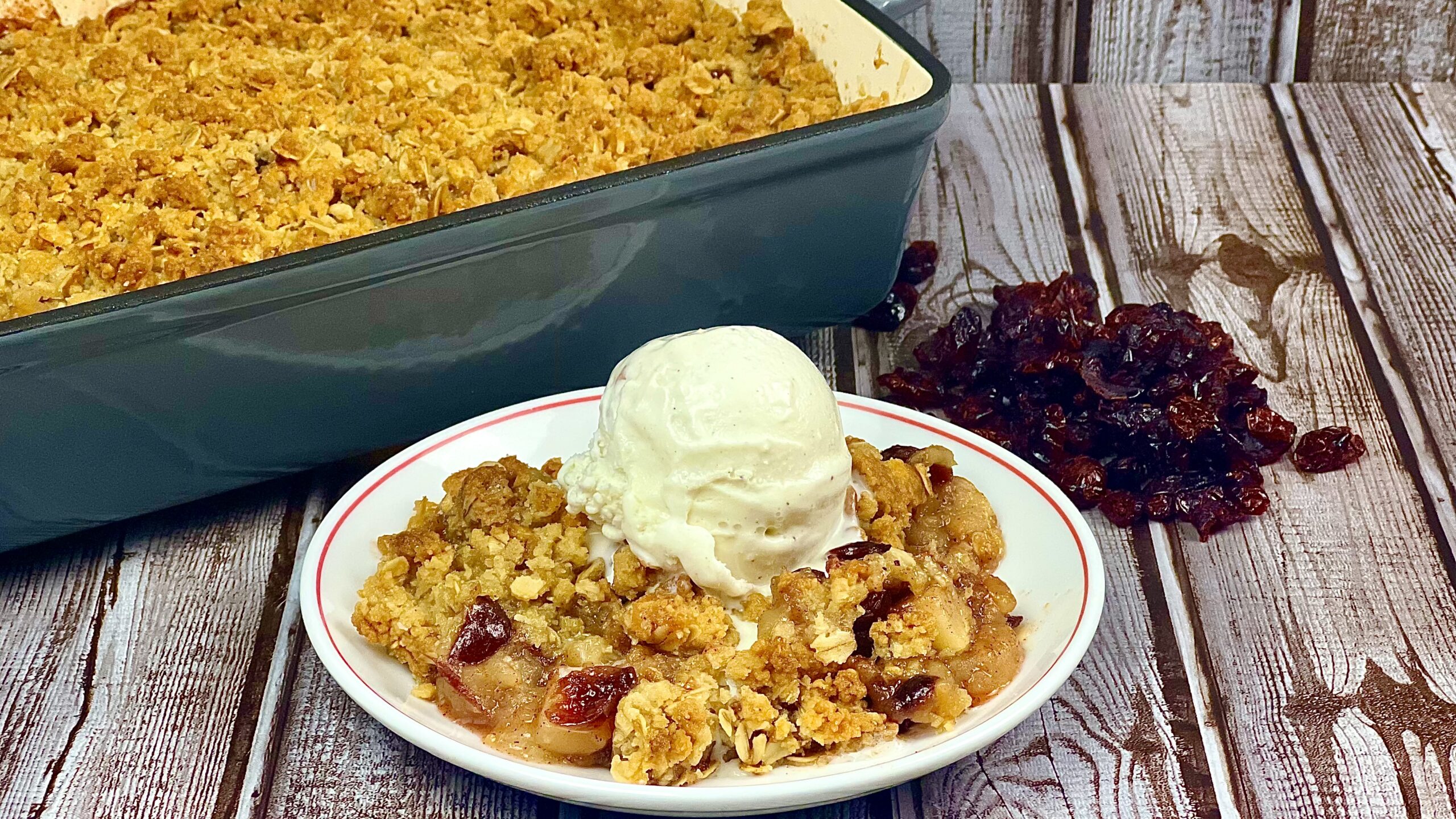 Super Easy Apple Cranberry Crisp - Chef Lynn Wheeler